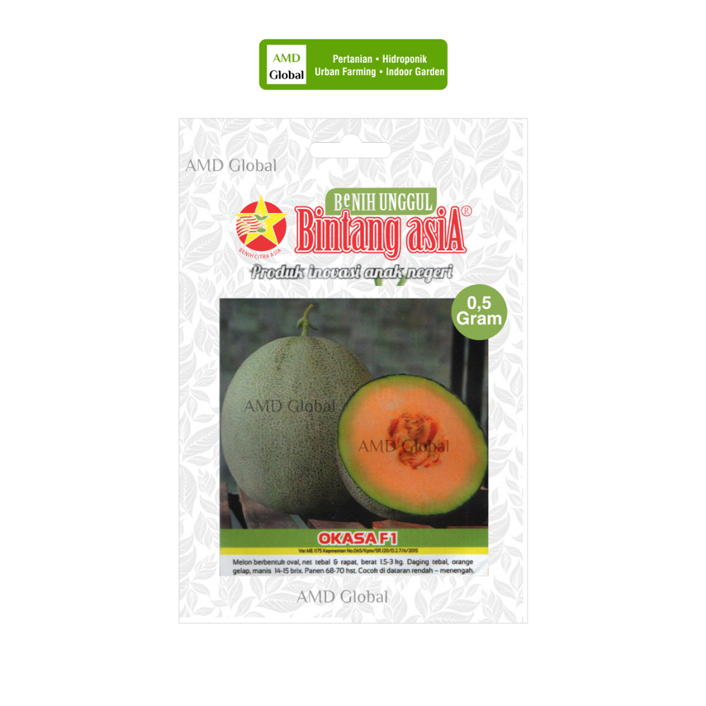 Jual Benih Melon Okasa F1 Bintang Asia Isi 0,5 Gram | Shopee Indonesia