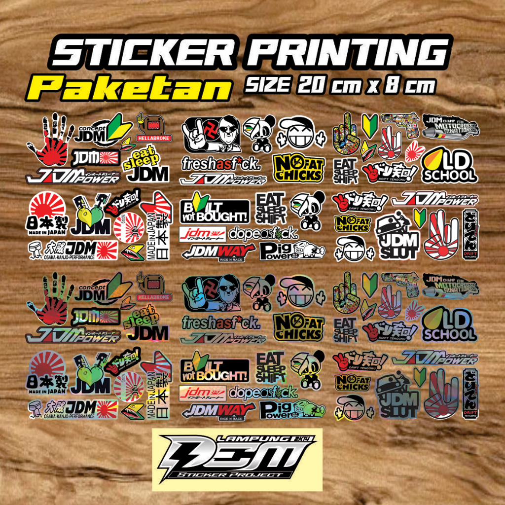 Jual Stiker Pack JDM Stiker Paketan Stiker Logo Viral Stiker Keren ...