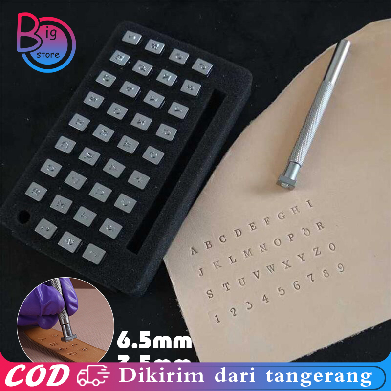 Jual 39pcs/Set Stamp Kulit Nomor 0-9 Letter A-Z Stempel Angka Dan Huruf ...