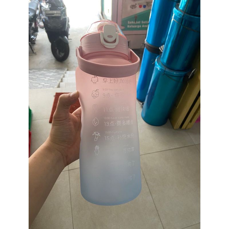 Jual Botol Minum Viral Tebal 1,5L 2L Liter / Botol Tiktok Viral / Botol ...