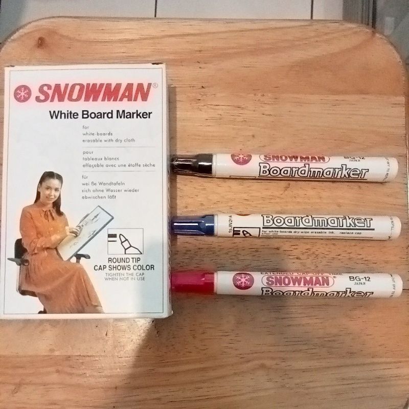 Jual spidol whiteboard non permanent merek snowman | Shopee Indonesia