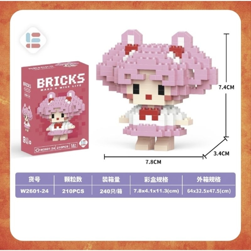Jual [018]DIY Bricks Mini Toys Model Kartun Building Blok Nano Block Kartun Mainan Balok Susun ...