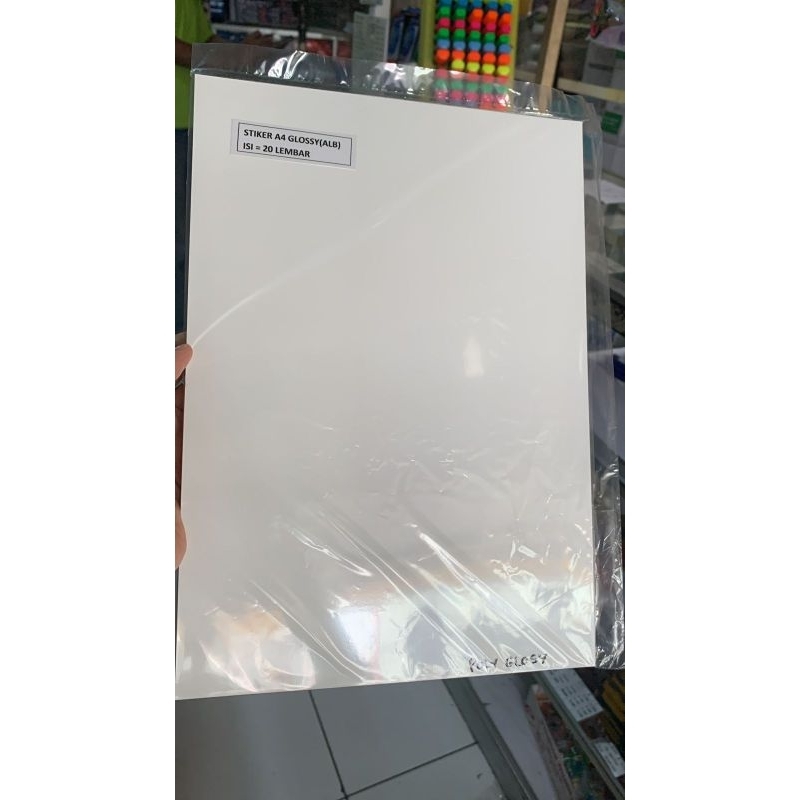 Jual STICKER POLYPOSTER ISI 20 LEMBAR UKURAN A4 / Sticker glossy ...