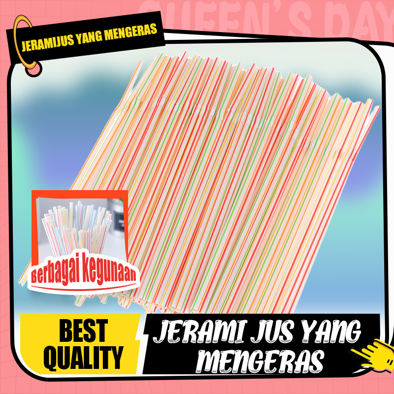 Jual Sedotan Minum Sekali Pakai Pipet Sedotan Panjang Kemasan Plastik ...