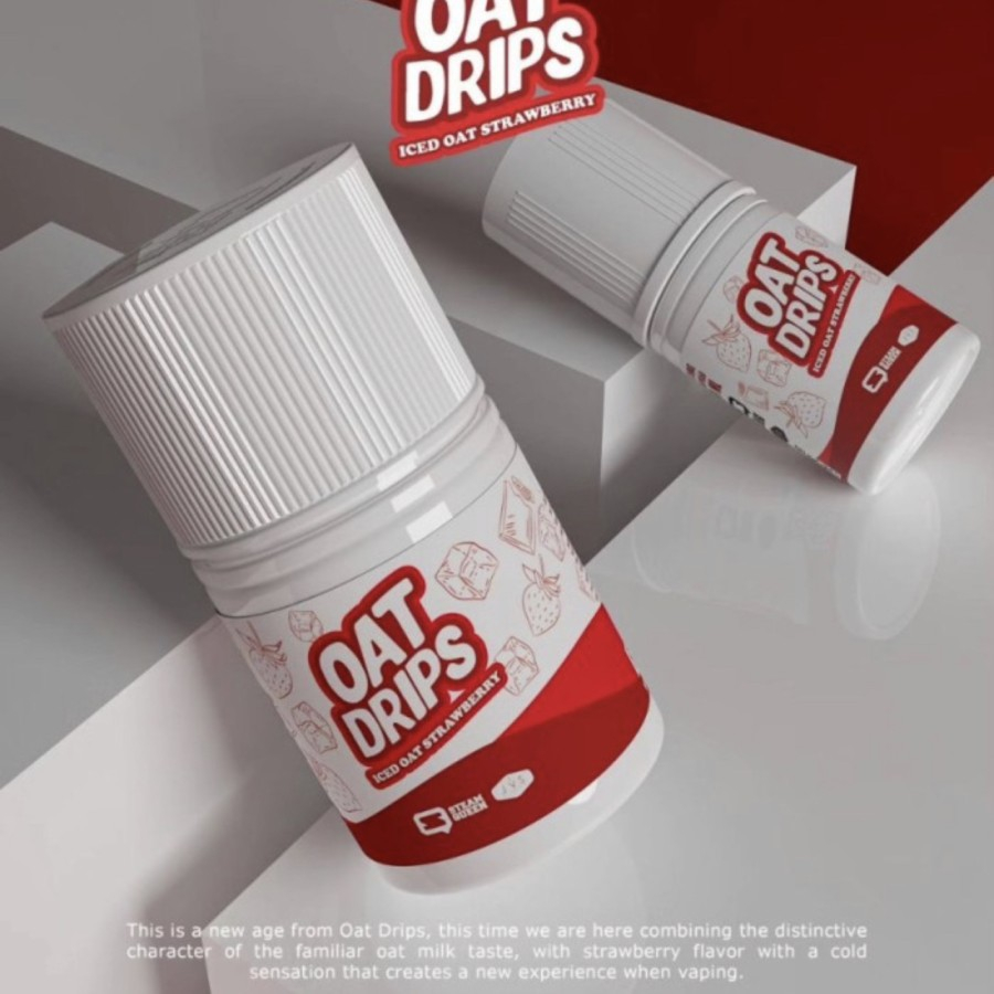 Jual LIQUID OAT DRIPS V8 ICE OAT STRAWBERRY 60ML | Shopee Indonesia