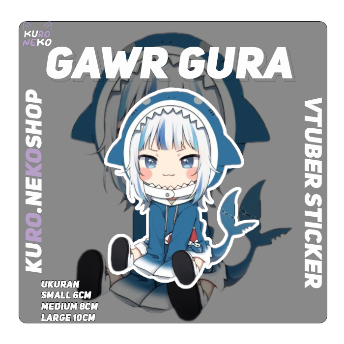 Jual STICKER VTUBER GAWR GURA CHIBI | Shopee Indonesia