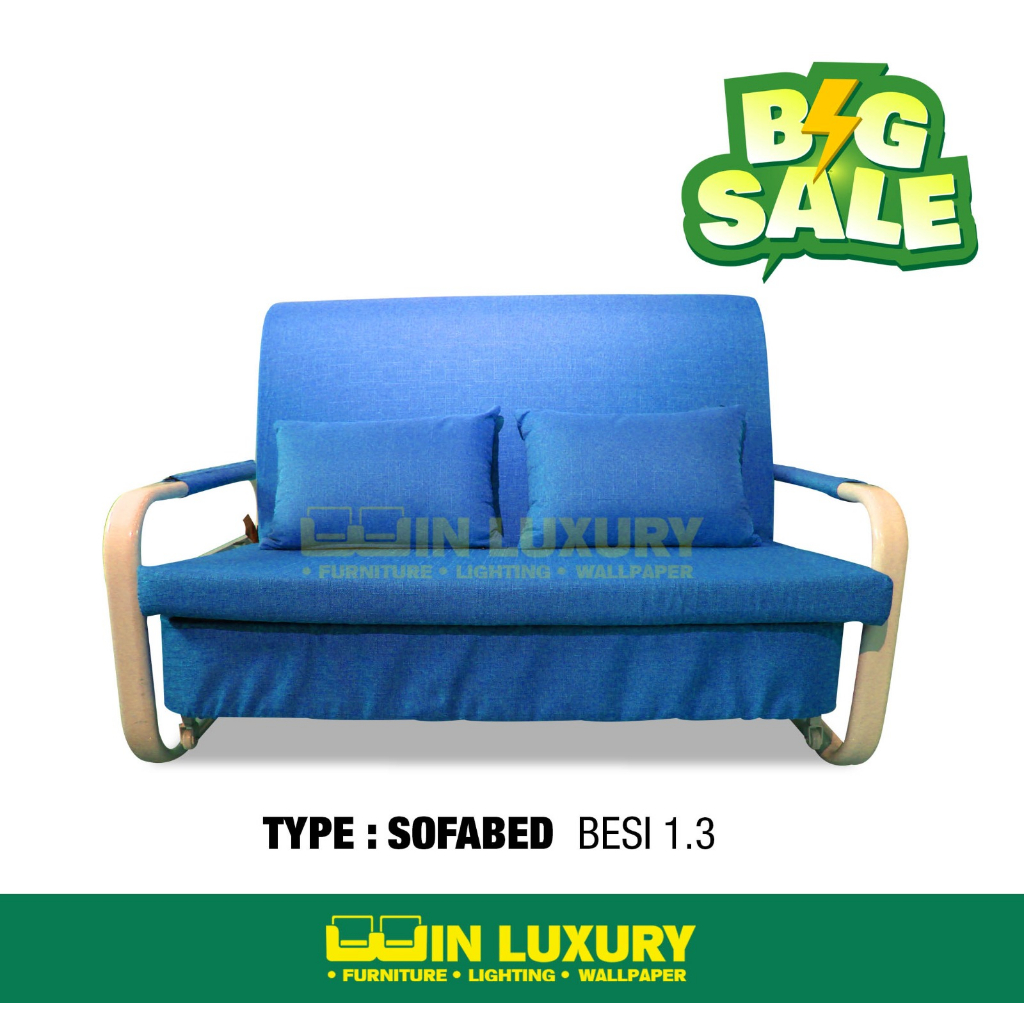 Jual SOFA BED BESI BIRU /HIJAU 1,3 | Shopee Indonesia