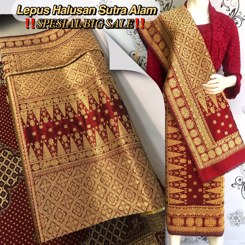Jual Songket Lepus Halusan Sutra Alam-Asli Tenun Tangan Palembang | Shopee Indonesia