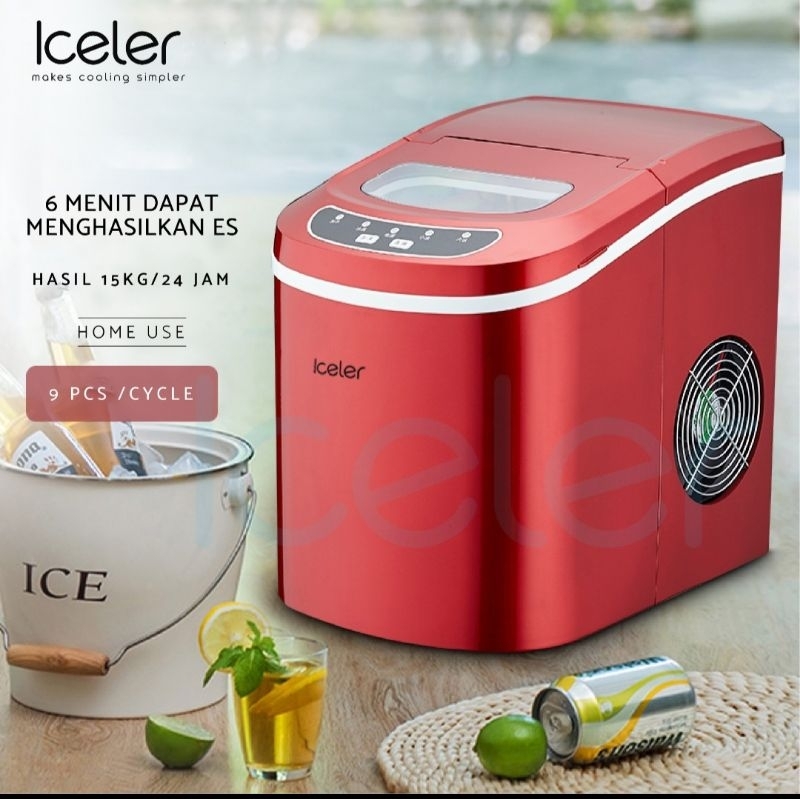 Jual Mesin Es Batu Iceler Ice Maker 15kg/ 6 menit jadi - Merah (bekas ...