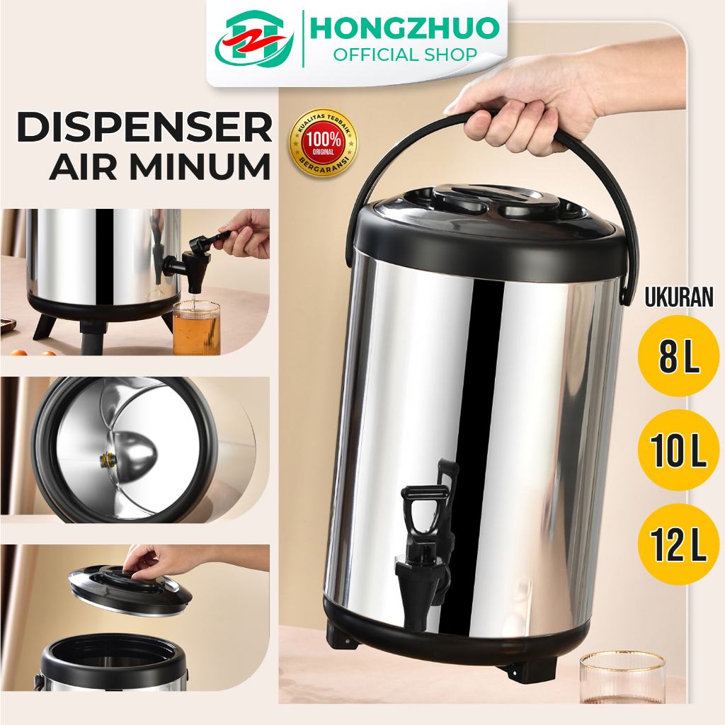 Jual Hongzhuo Termos Air Milk Tea Bucket Water 8 10 12 Liter /Dispenser Minuman Serbaguna/ Drink ...