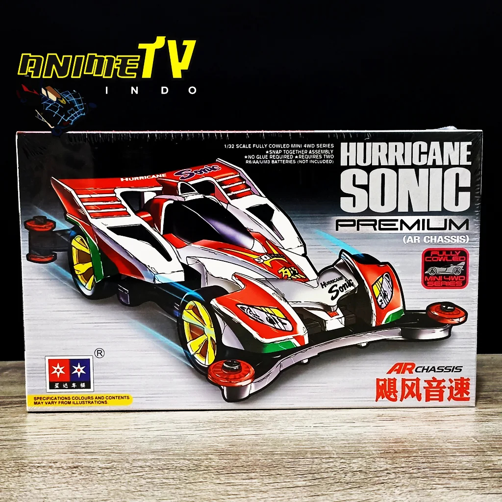 Jual Rep Tamiya Mini 4WD Hurricane Sonic Premium Merk Daxing AR Chassis ...