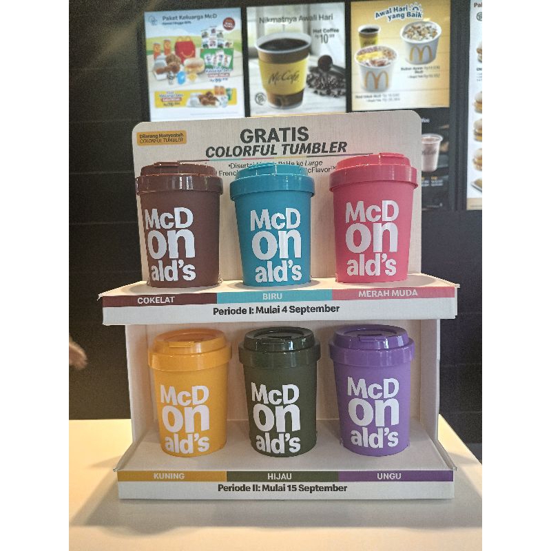 Jual Botol Minum Mcd Reusable Bottle Warna Warni Tumbler McDonald 560ml ...