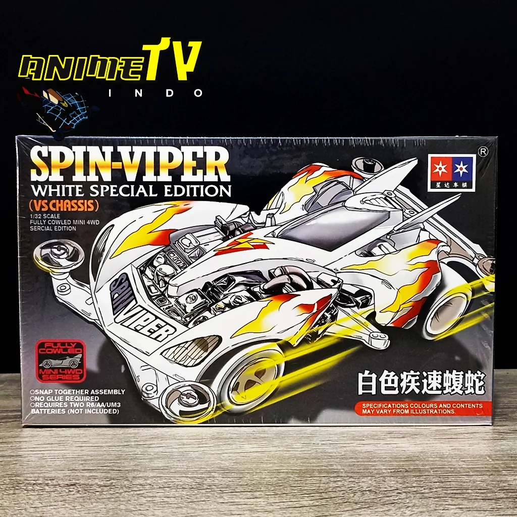Jual Rep Tamiya Mini 4wd Spin Viper White Special Merk Daxing VS Chassis | Shopee Indonesia