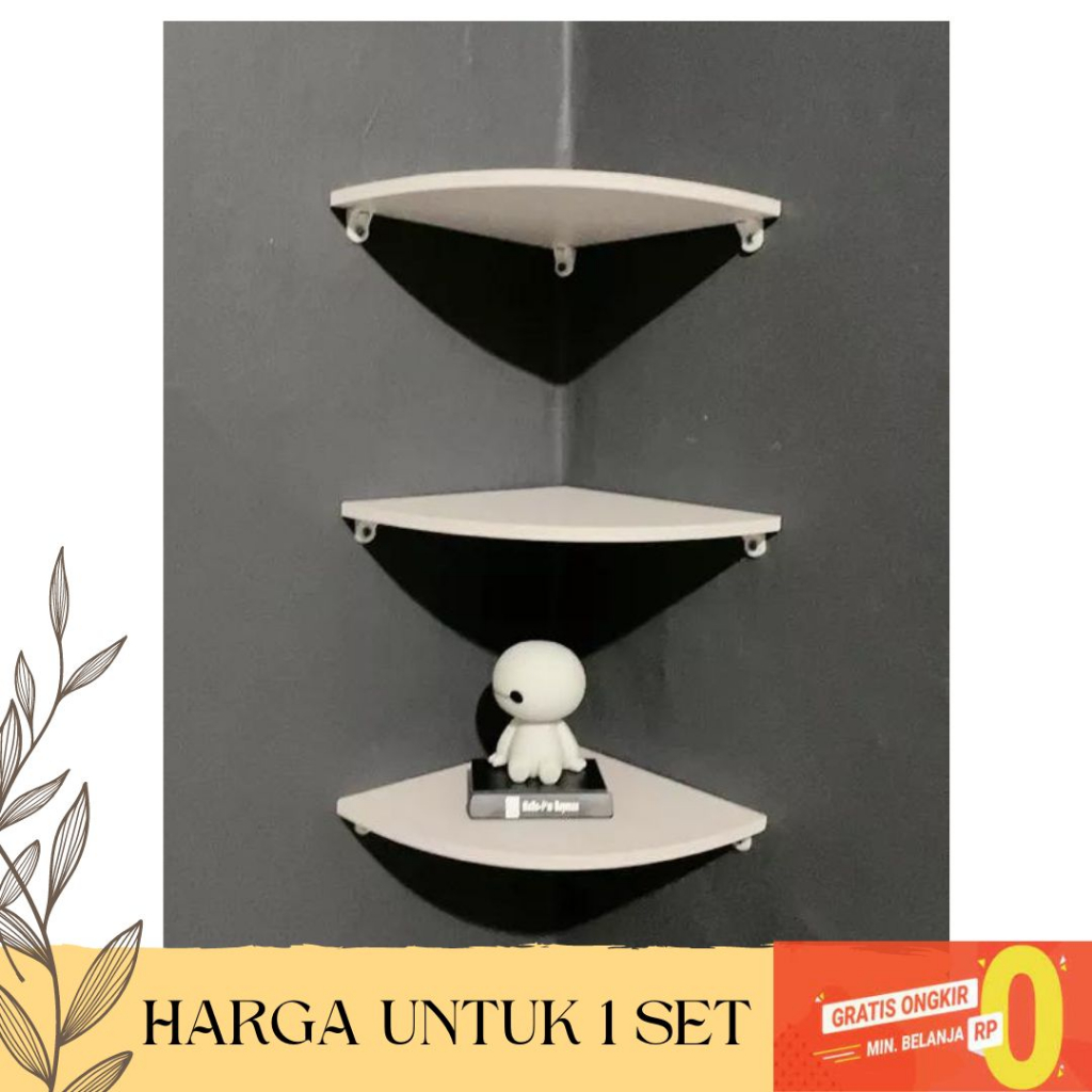 Jual RAK SUDUT 3 SUSUN DEKORASI DINDING // RAK HAMBALAN SUSUN SUDUT ...