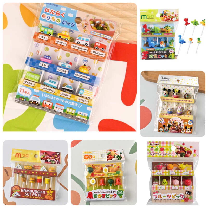 Jual Tusukan bento tools garpu buah/bento food pick | Shopee Indonesia