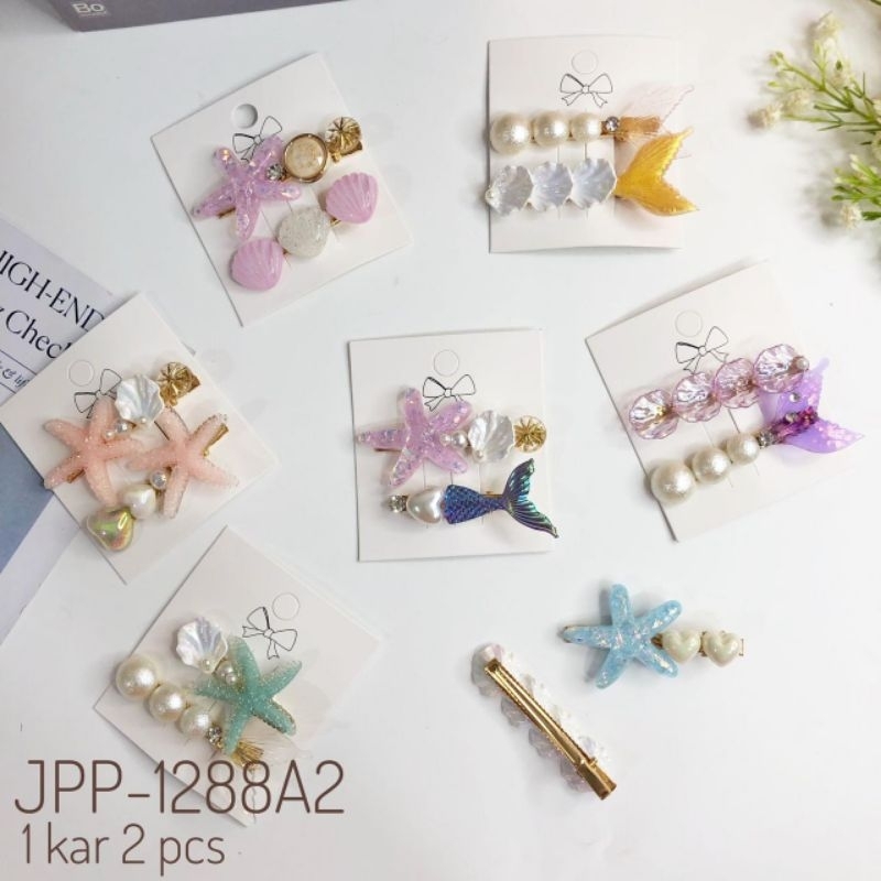 Jual Set isi 2pc jepit rambut premium jepit rambut mermaid / kerang / Bintang laut | Shopee ...