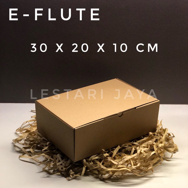 Jual Box Kardus E-Flute Coklat Untuk Packaging Olshop Sovenir Baju ...