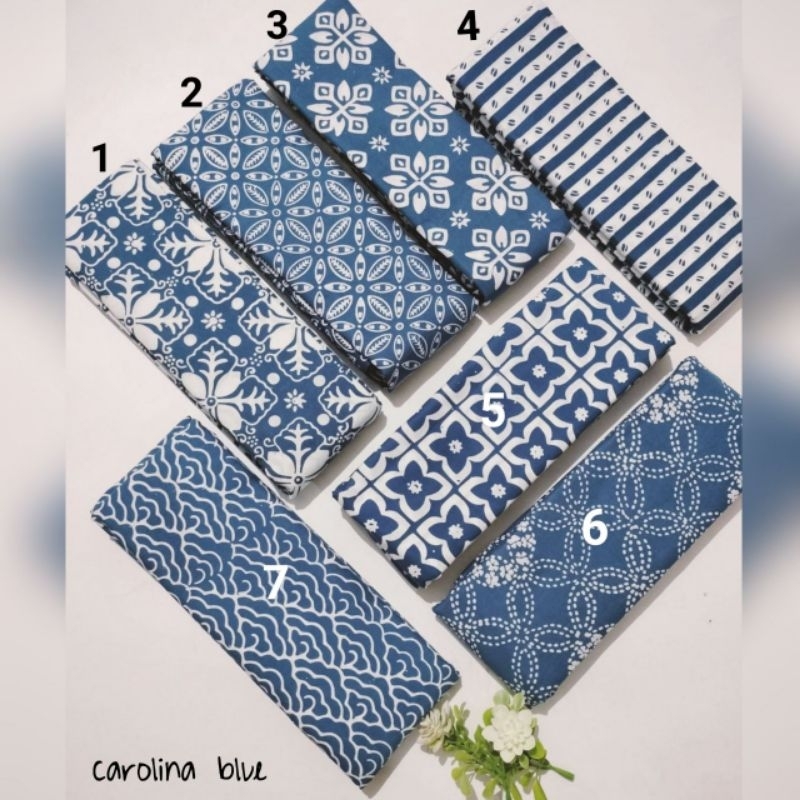 Jual BVHN0503 KAIN BATIK CAP HALUS WARNA BIRU NAVY NAVI KAIN BATIK ...