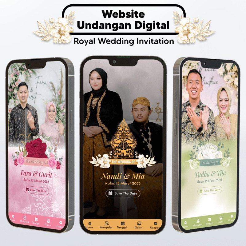 Jual Undangan Digital Website Pernikahan custom | Menggunakan Foto ...
