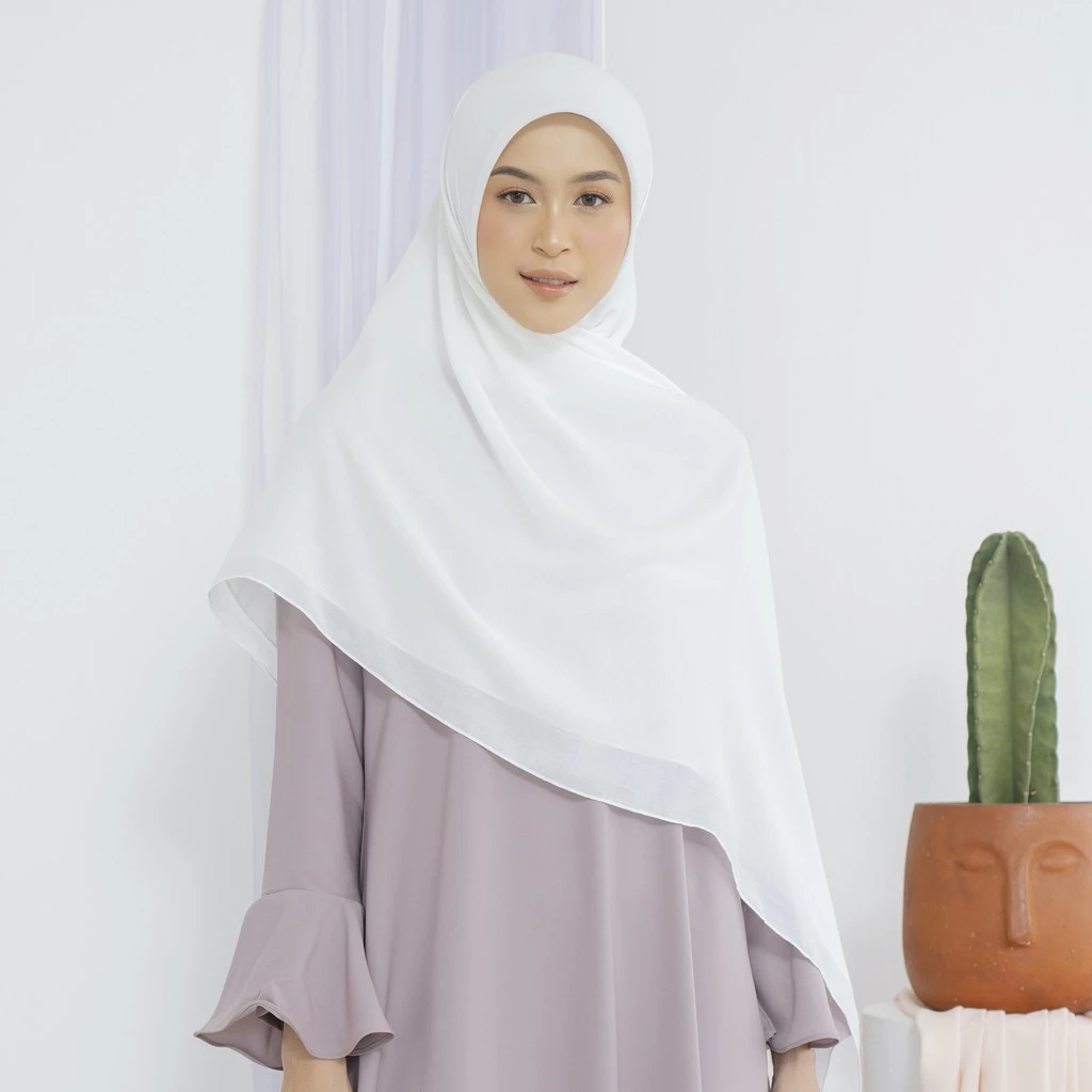 Jual HIJAB SEGIEMPAT SYAR'I JUMBO PREMIUM Ukuran 130x130cm Bahan ...