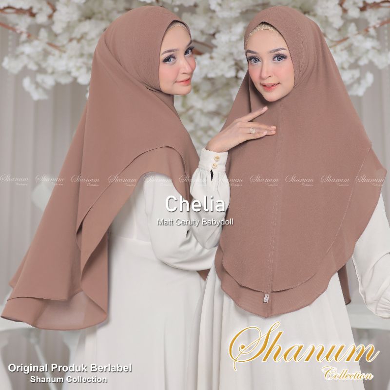 Jual Khimar CHELIA Kerudung Syar'i Jumbo Jilbab Ceruty 2 Layer Payet ...