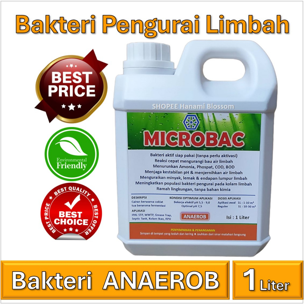 Jual Bakteri Anaerob Cair Organik Microbac Pengurai Limbah 1 Liter | Shopee Indonesia