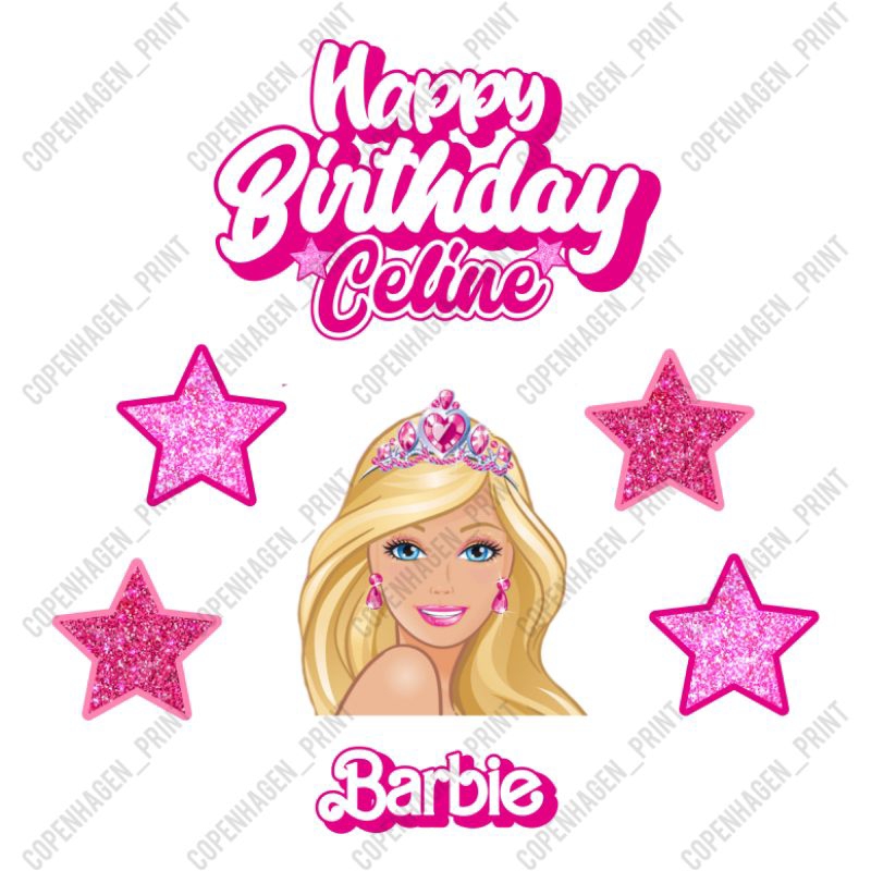 Jual Topper Kertas BARBIE Kue Ulang Tahun / Birthday Cake / hiasan kue ...