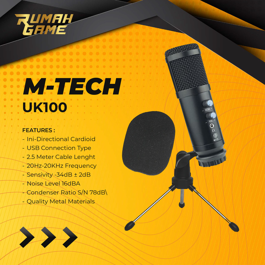 Jual M-Tech Mic Microphone Condenser USB UK100 UK-100 Laptop Komputer Hp | Shopee Indonesia
