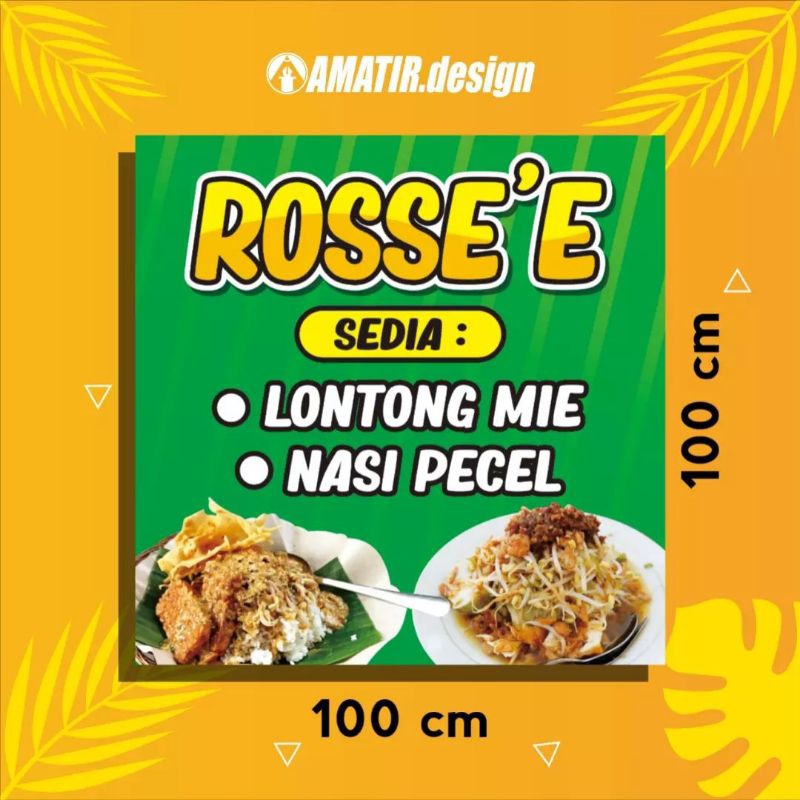 Jual BANNER LONTONG MIE, BANNER NASI PECEL (100x100 cm) | Shopee Indonesia