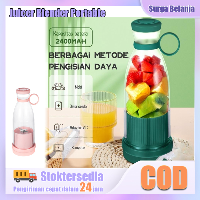 Jual Cangkir Juicer Listrik Portabel / Blender Jus Mini / Penghancur Es Mini yang Dapat Diisi ...