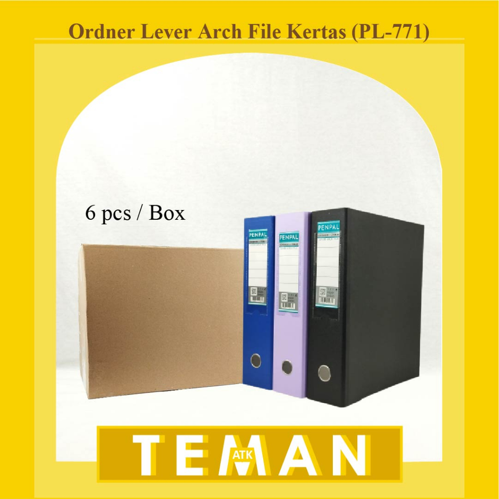 Jual Ordner / Lever Arch File Kertas Folio Penpal - isi 6pcs (PL-771 ...
