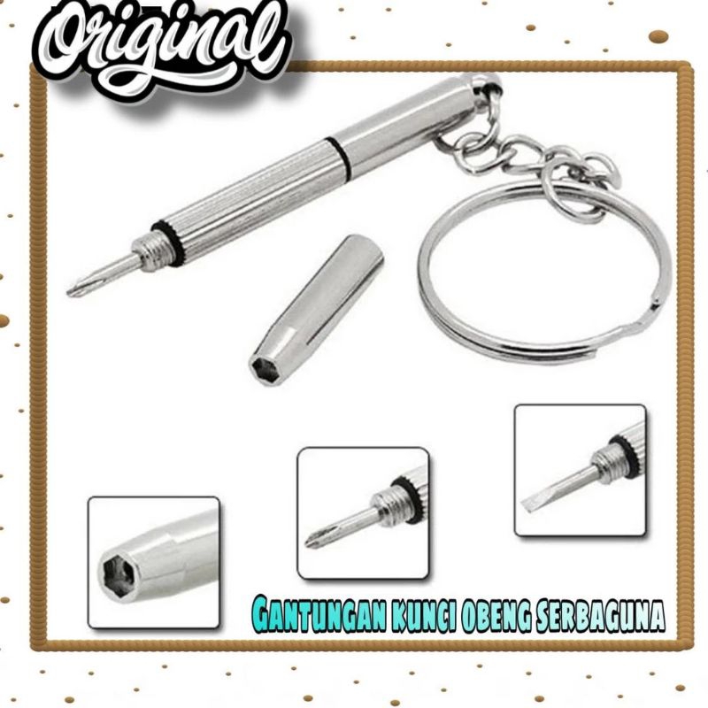 Jual Obeng Kacamata 3in1, Gantungan Kunci Obeng Serbaguna | Shopee Indonesia