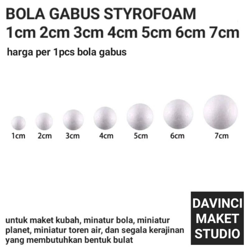 Jual (Styro) Bola Gabus Sterofoam Styroball - Styrofoam Ball Round ...