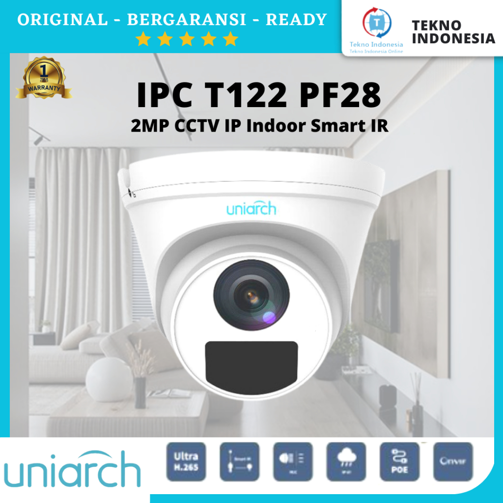 Jual Uniarch IPC T122 PF28 2MP Indoor CCTV IP Camera UNV Smart IR | Shopee Indonesia