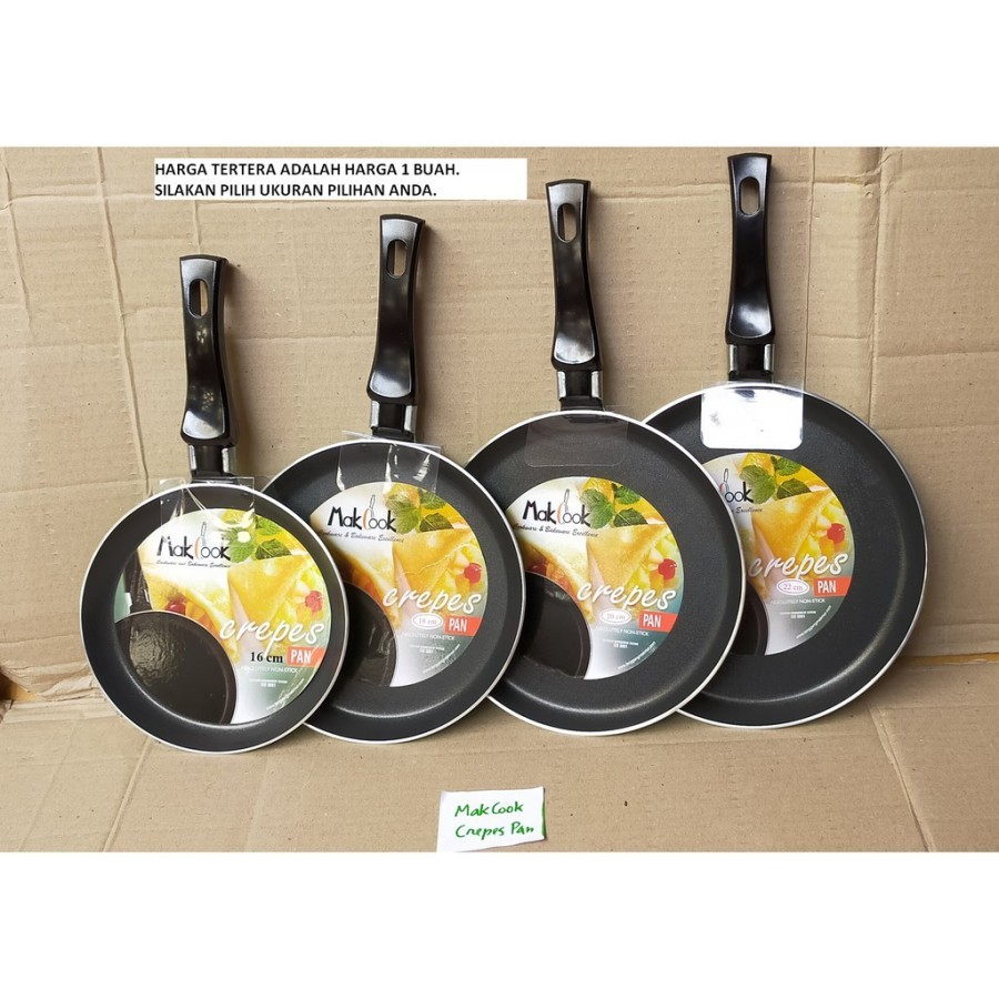 Jual Makcook Crepes Pan 16 18 20 22 25 Wajan Ceper Kuali Datar ...