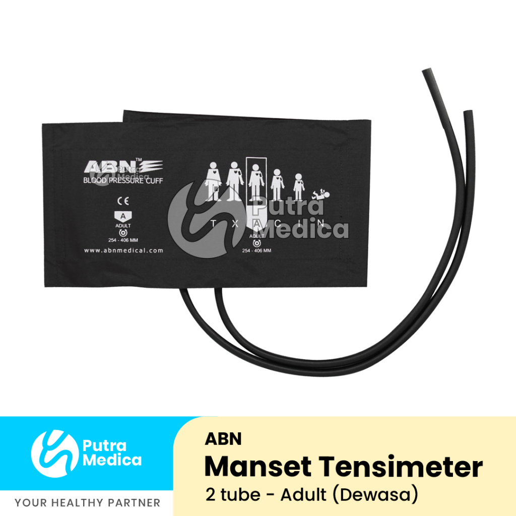 Jual ABN Manset Tensimeter 2 Selang Dewasa / Nylon Cuff Adult Tube ...