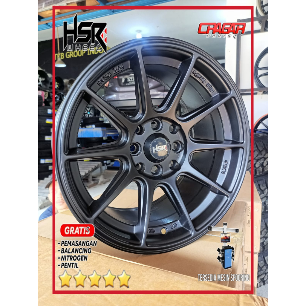 Jual VELG MOBIL CONCAVE RING 15 HSR SHINJUKU LUBANG 4 BUAT BRIO SIGRA CALYA AGYA AYLA DLL ...