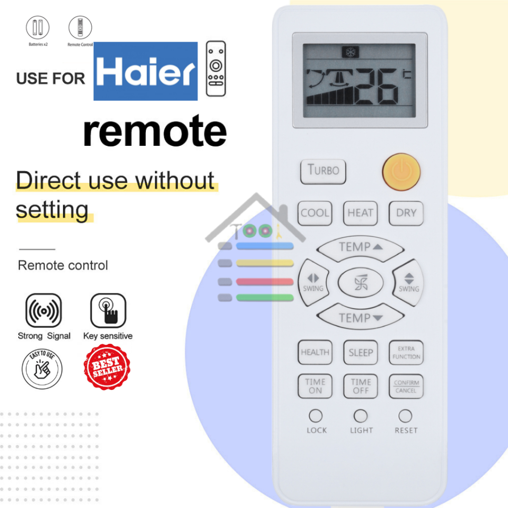 Jual REMOTE AC HAIER STD LOW WATT INVERTER UNIVERSAL K-8017 | Shopee ...