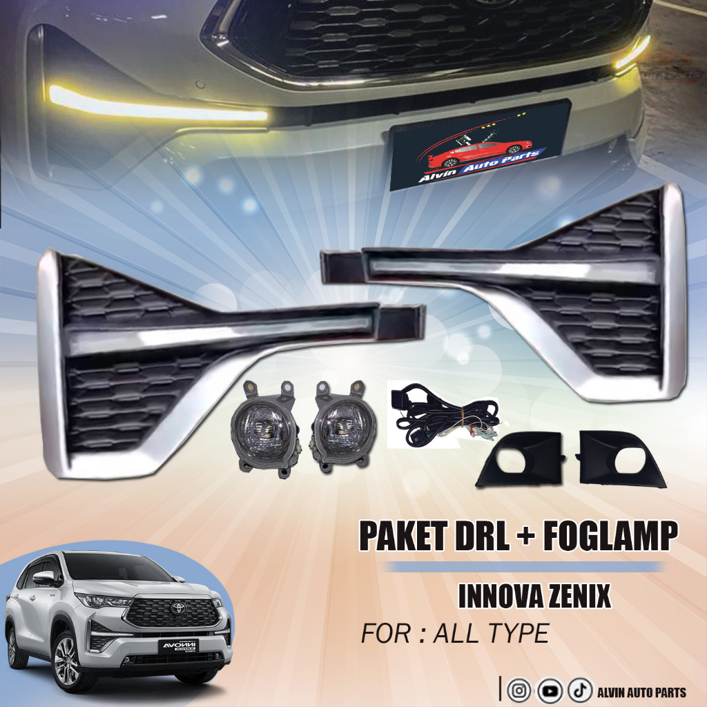 Jual PAKET DRL NON ORI DAN FOGLAMP ORIGINAL INNOVA ZENIX - DRL DAN ...