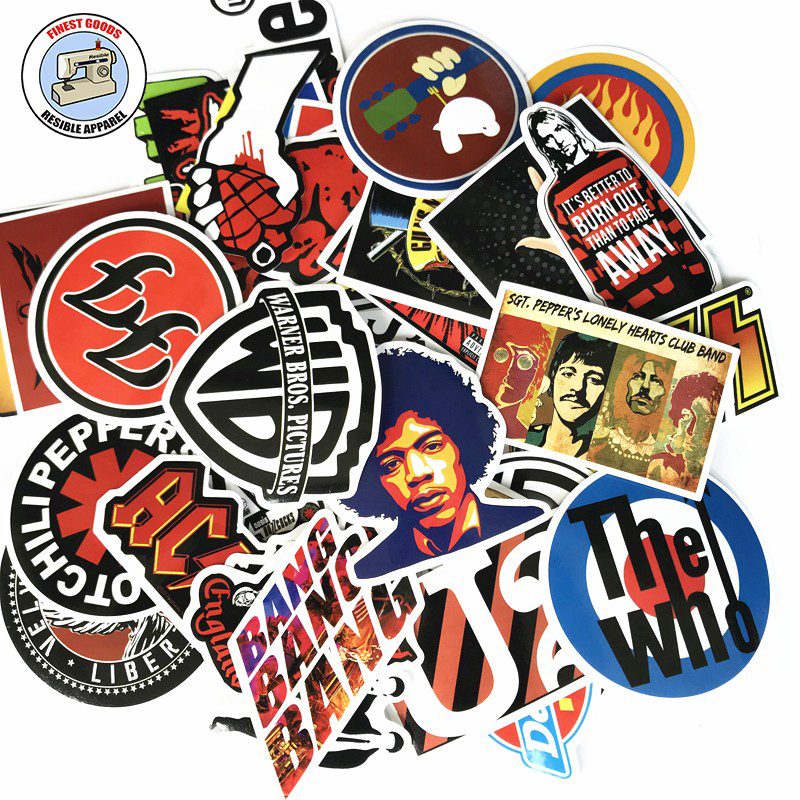 Jual Classic Music Band Rock Famous Legend Sticker Set mixed 50pcs ...