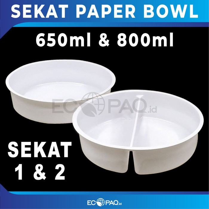Jual Inner Tray Paper Bowl Polos 19/22 oz dan 650/800 ml (25 PCS ...
