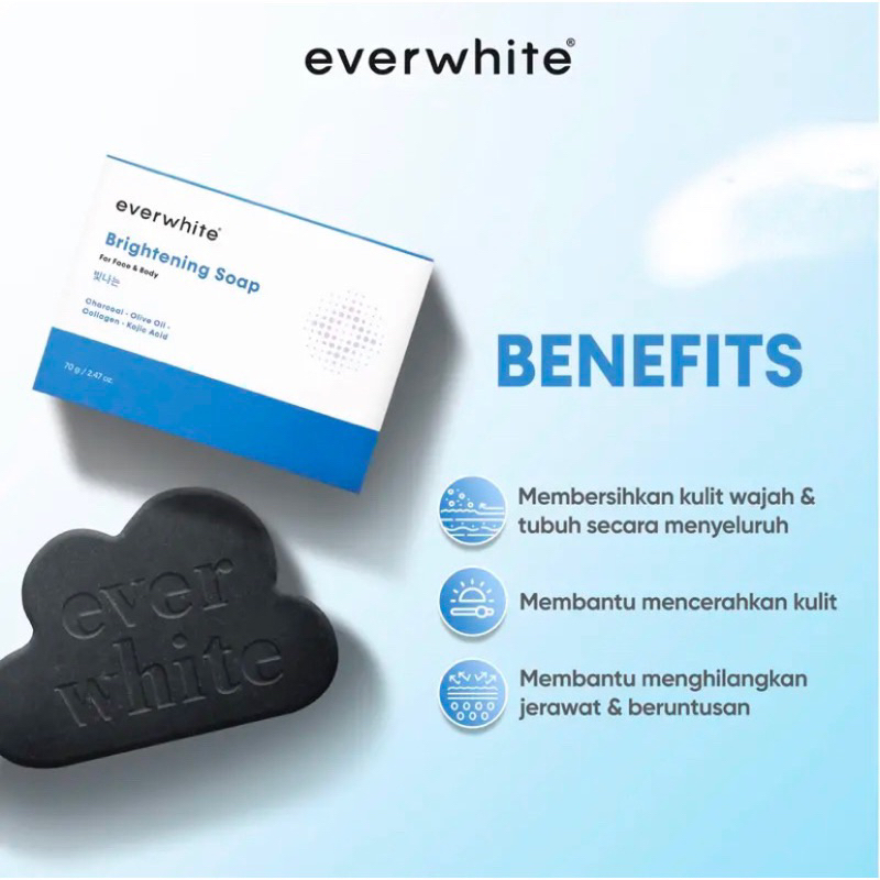 Jual EVERWHITE BRIGHTENING SOAP FOR FACE AND BODY 70 GR SABUN AWAN ...