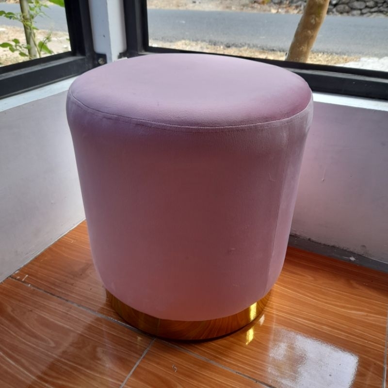 Jual Stool puff/ stool bulat / stool ottoman/ stool tabung / kursi sofa ...