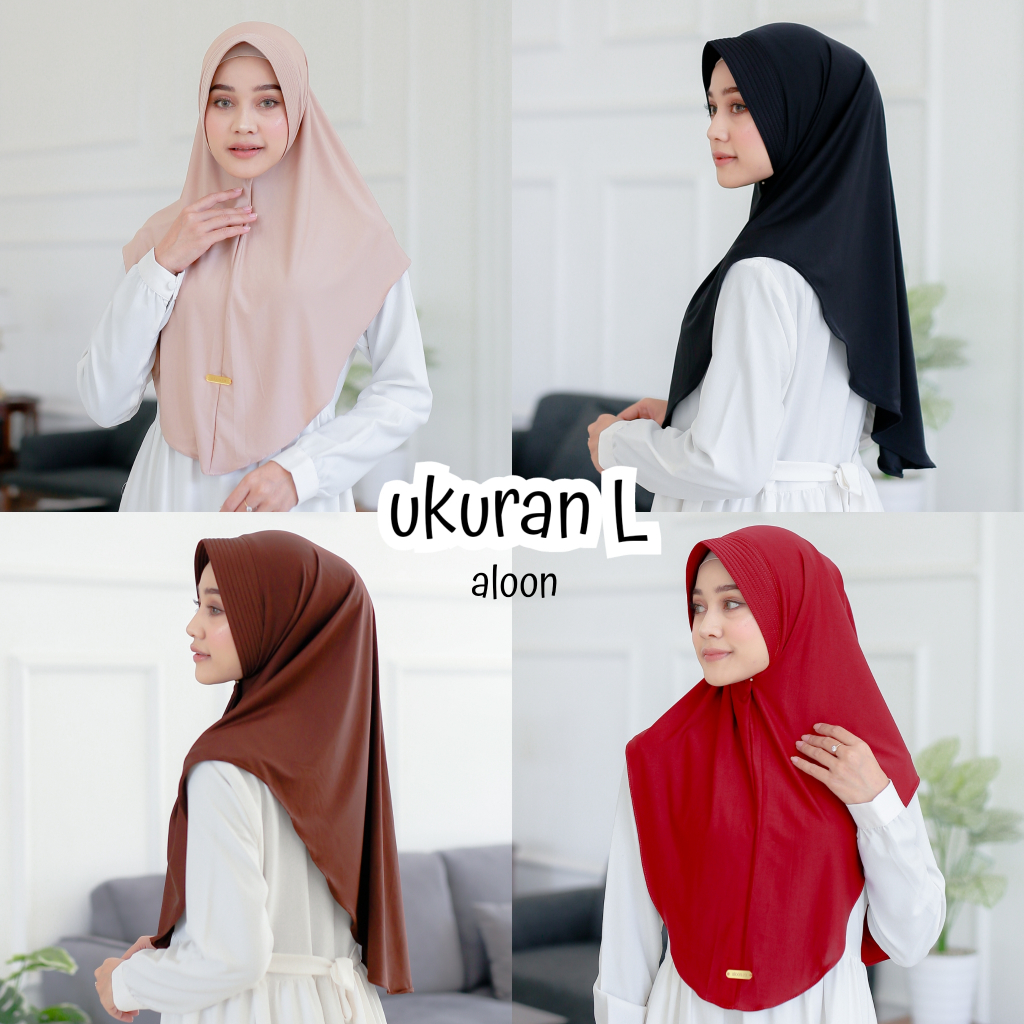 Jual Hijab Bergo Hamidah Jersey Size L by aloon.co – Jilbab Instan | Shopee Indonesia