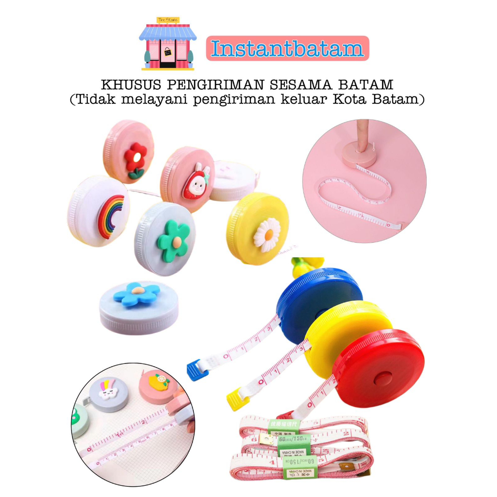 Jual 67 Meteran Gulung Putar mini 150cm Pengukur Badan Lingkar Perut ...