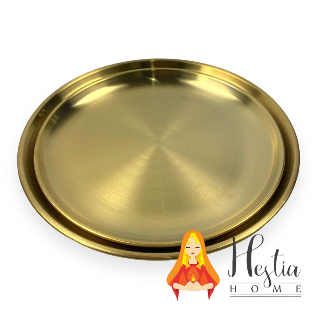 Jual HOME PRO - Piring Saji Gold 20 cm Piring Berkualitas Mewah Warna ...