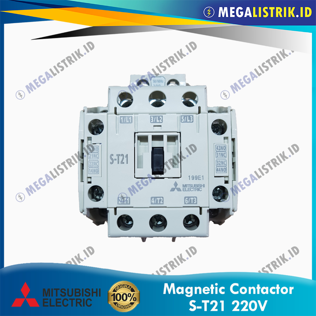 Jual MITSUBISHI KONTAKTOR S-T21 220V AC / MAGNETIC CONTACTOR S-T 21 / ST21 / ST-21 220 VOLT ...