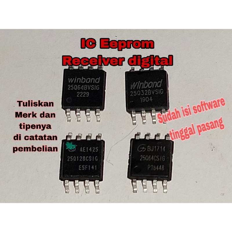 Jual IC Eeprom untuk rx, Reciver,Receiver sudah di isi softwaree tinggal pasang baca dekripsi ...