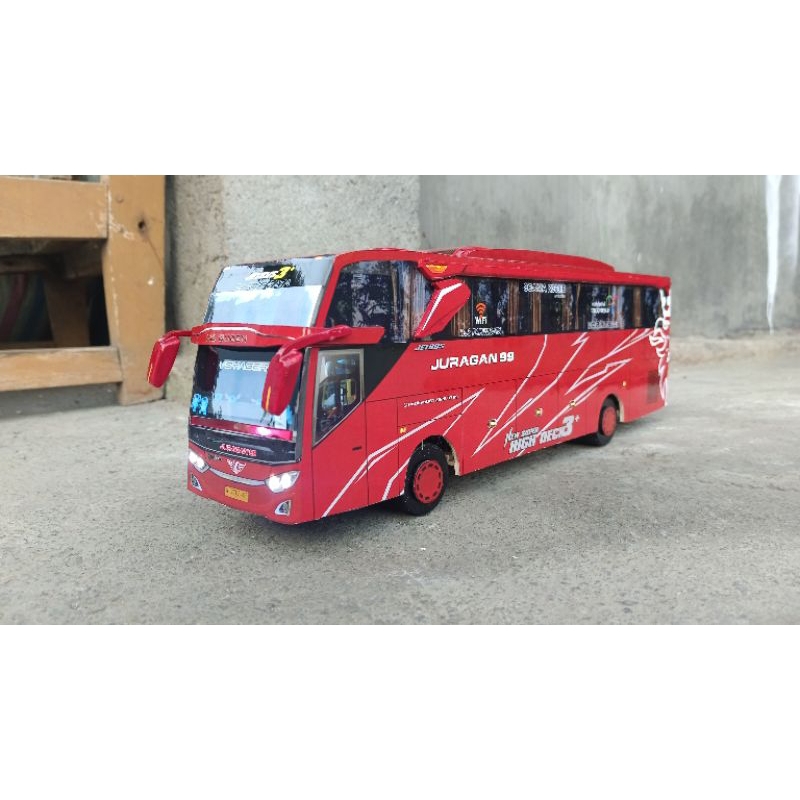 Jual Miniatur bus JURAGAN 99 bisa pakai basuri | Shopee Indonesia