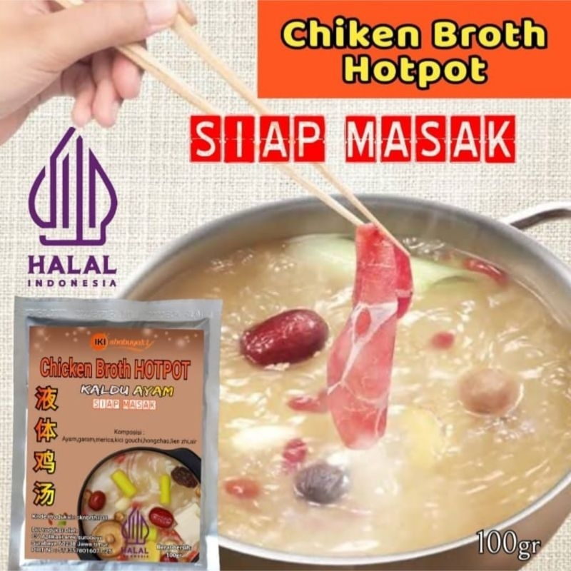 Jual chicken broth hotpot halal 100gr | kaldu ayam 100gr halal | minyak ...
